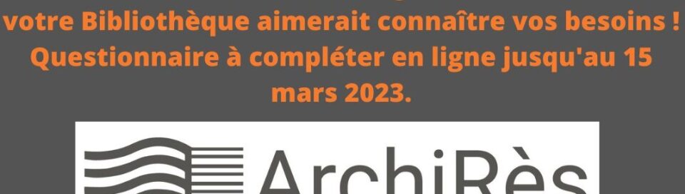 Bibliothèque • Questionnaire pour le développement des revues en ligne - ENSA-Marseille