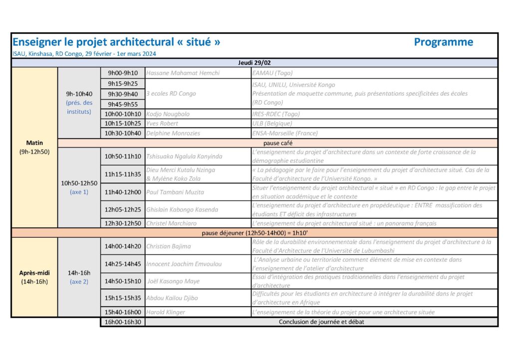 “Enseigner le projet architectural “situé” • Séminaire de lancement ...